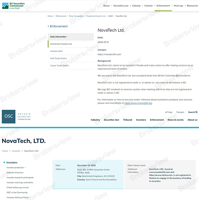 Investor Alert: Unregulated NovaTech Still Running Scams - BrokersView